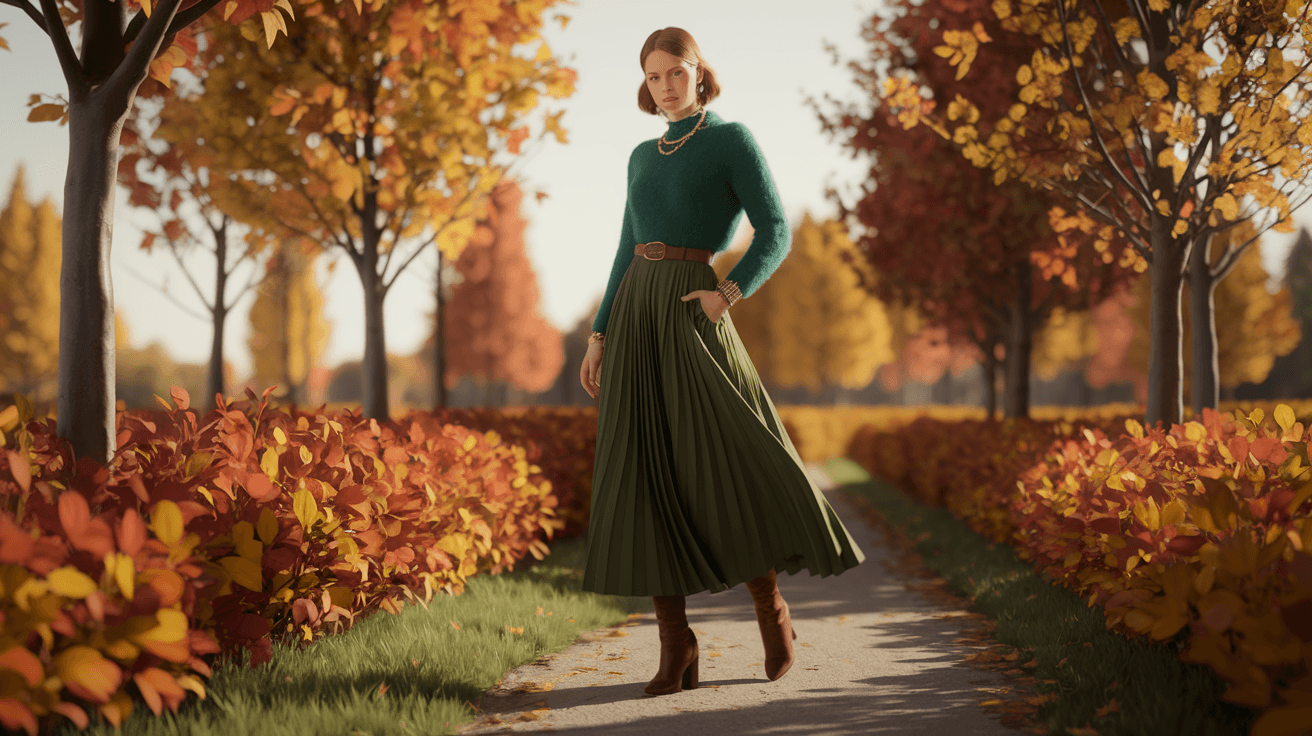 How to Wear Autumnal Green: The Trendiest Color of the Season | Color ...